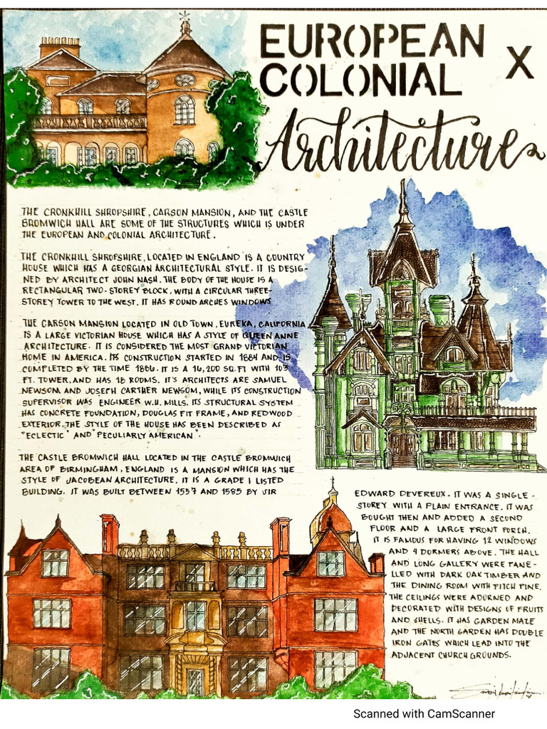 European & Colonial Architecture Assignment | PDF