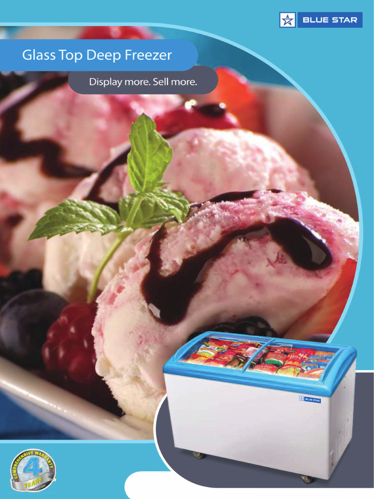 Blue Star Glass Top Deep Freezers | PDF