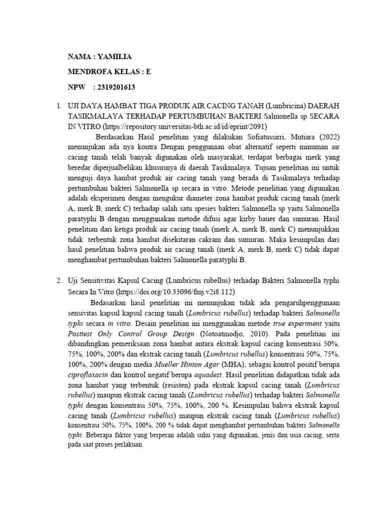 Yamilia Mendrofa Jurnal | PDF