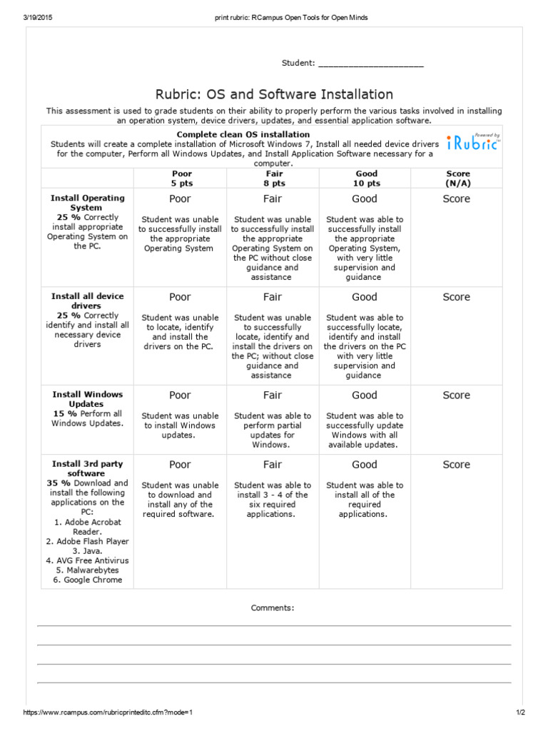 Software - Installation - Rubric Lesson 4 Installing A New Computer | PDF | Microsoft Windows ...