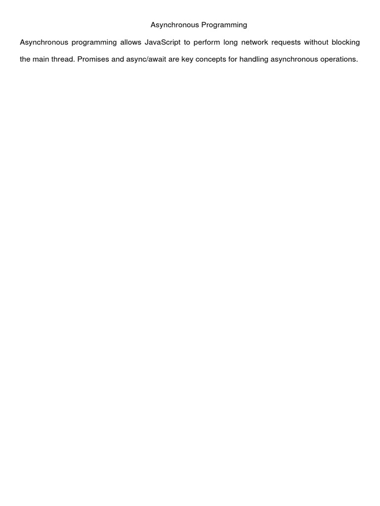Asynchronous Programming Pdf