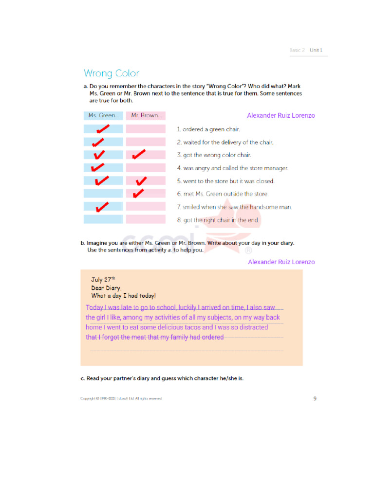 Class 3 - Wrong color | PDF