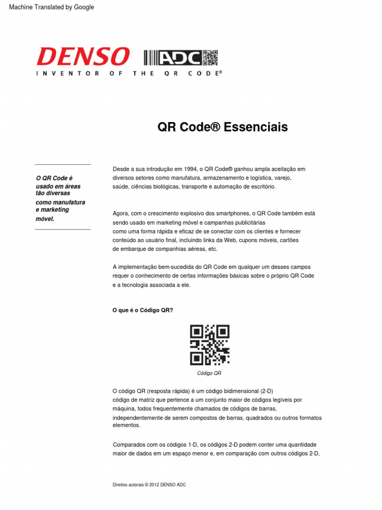 Denso Adc QR Code White Paper | PDF | Código QR | Código de barras