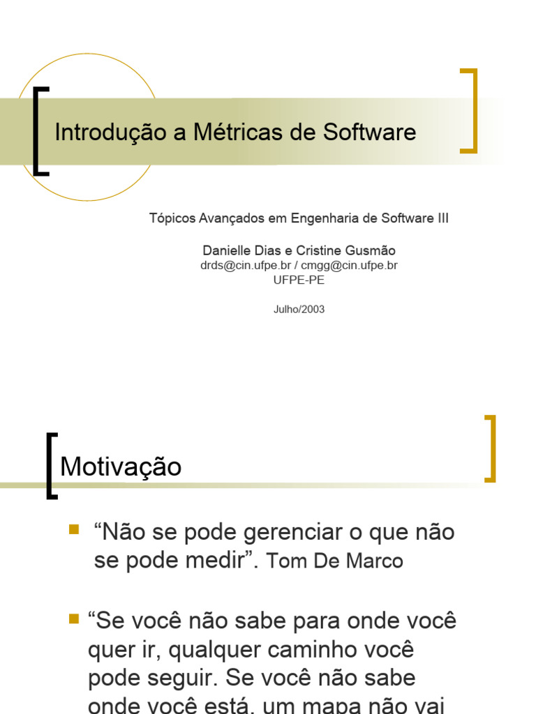 Introducao A Metricas de Software | PDF | Programas | Processo de desenvolvimento de software