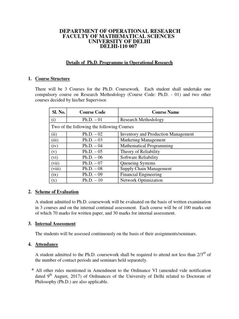 PhD-Syllabus OR | PDF | Reliability Engineering | Mathematical Finance