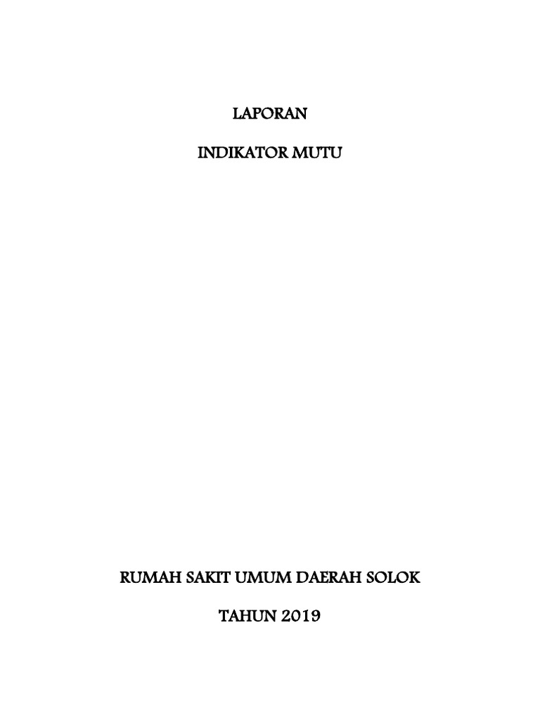 Laporan Indikator Mutu | PDF