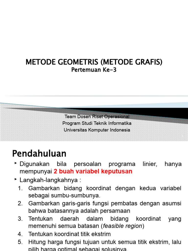 Pertemuan 3 Metode Grafis | PDF