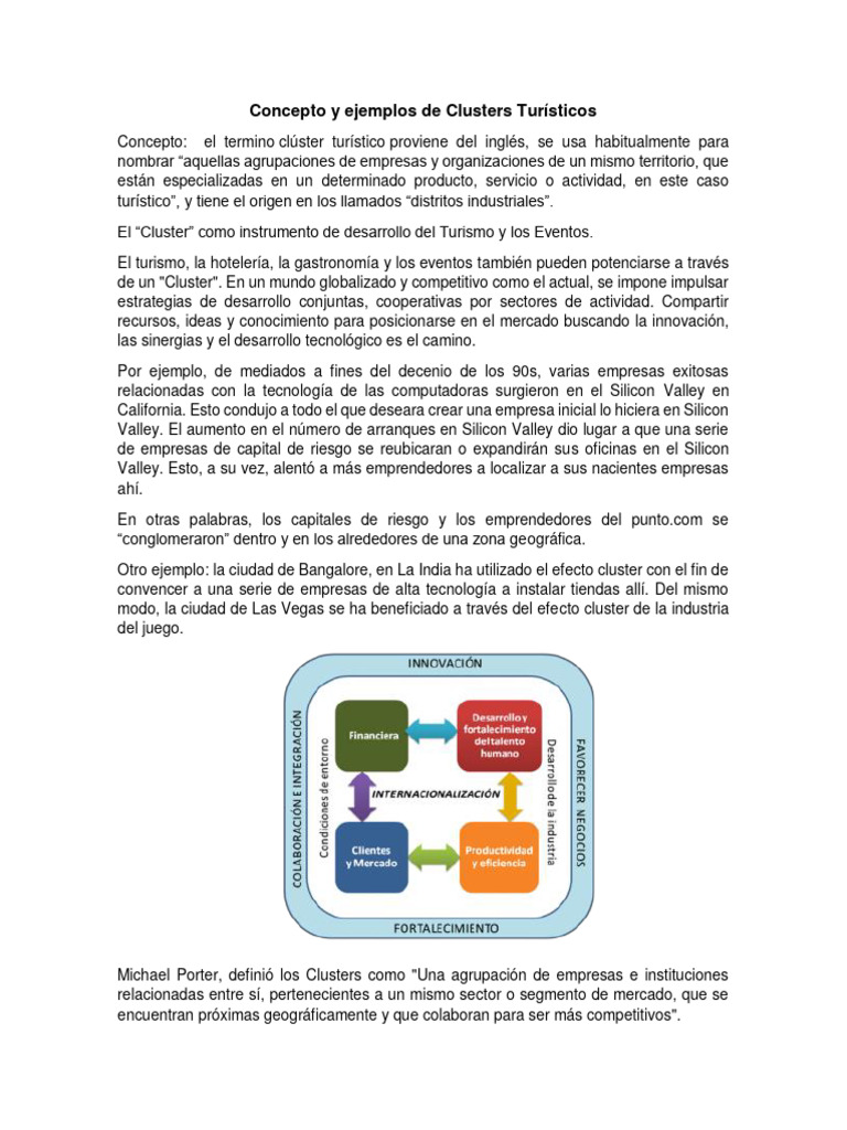 Concepto y Ejemplos de Clusters Turísticos | PDF | Business | Sector ...