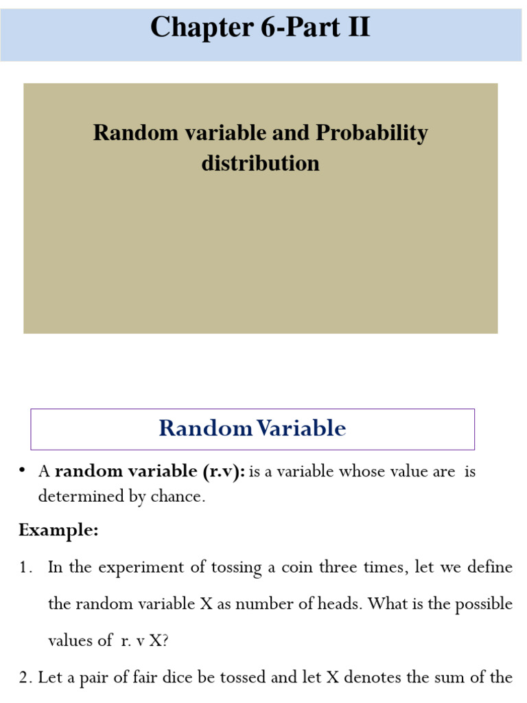 Chapter 6 - Part II | Download Free PDF | Probability Distribution | Normal Distribution