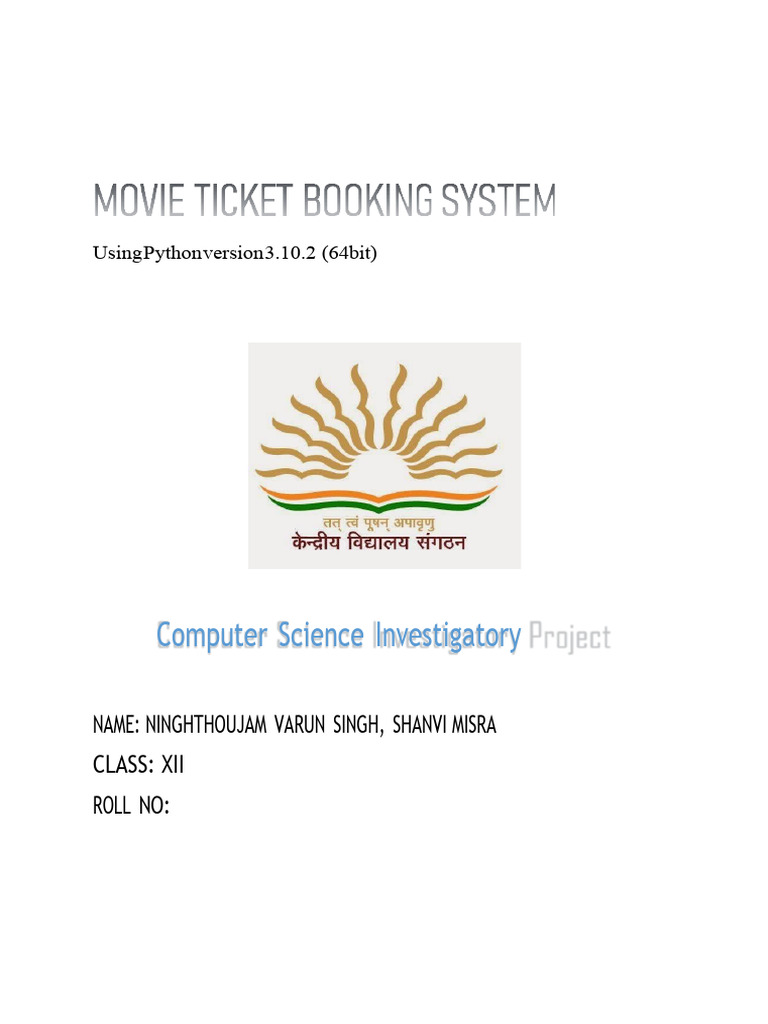 Movie Ticket Booking Project | PDF | System Software | Computer Science