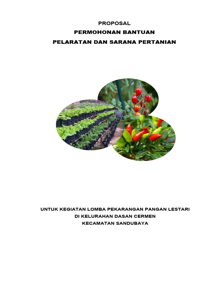 Bantuan Sarana Pertanian Lomba P2L | PDF