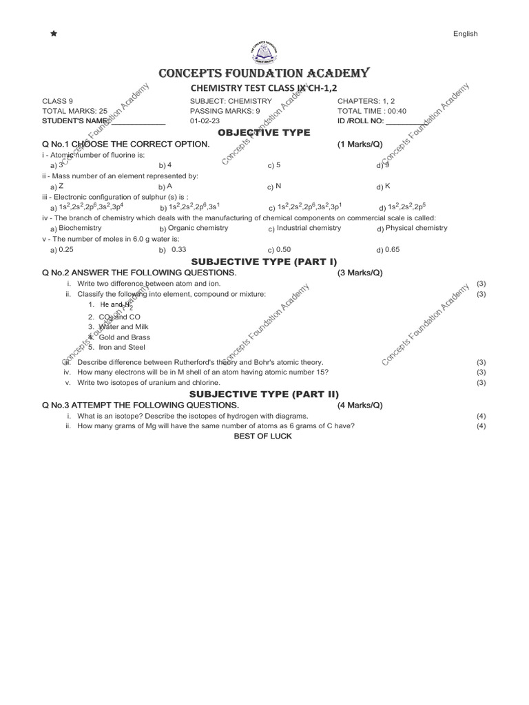 Chem 10TH CH-9 | Download Free PDF | Chemistry | Atoms