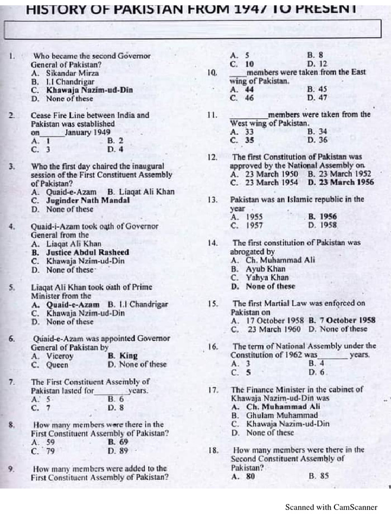 Pakistan Studies Notes | PDF