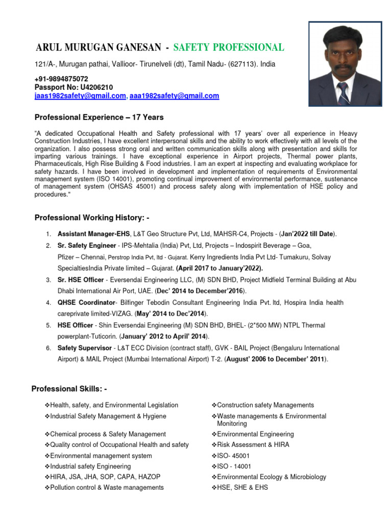 Safety Expert in Construction & Industry | PDF | Occupational Safety ...