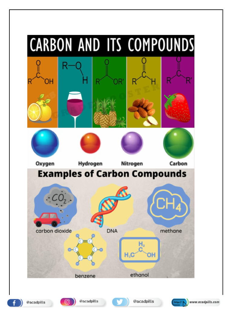 Carbon Compounds and Their Bonding | PDF | Chemical Bond | Covalent Bond