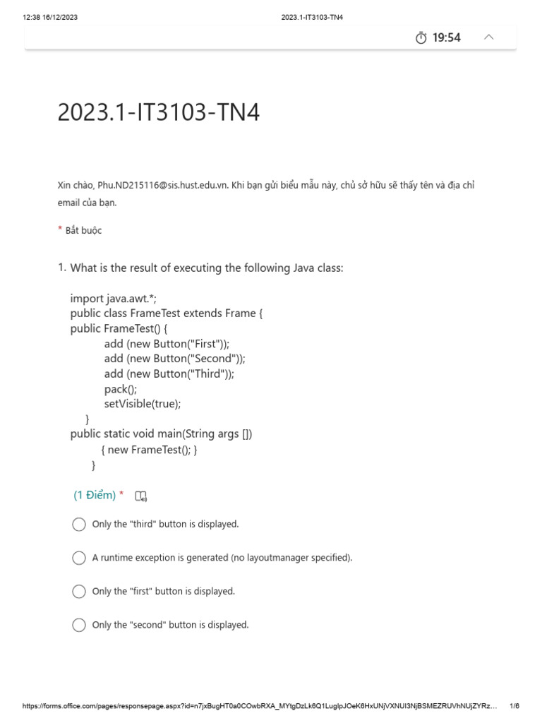 2023.1 It3103 TN4 | PDF | Object Oriented Programming | Computing Platforms