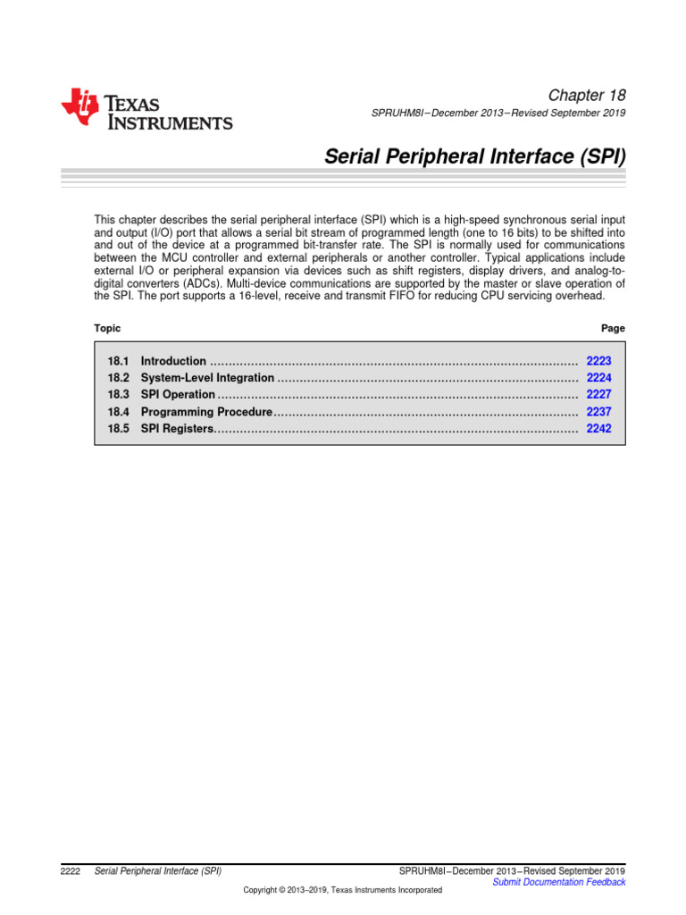 SPICondensed TechRef | PDF | Microcontroller | Input/Output