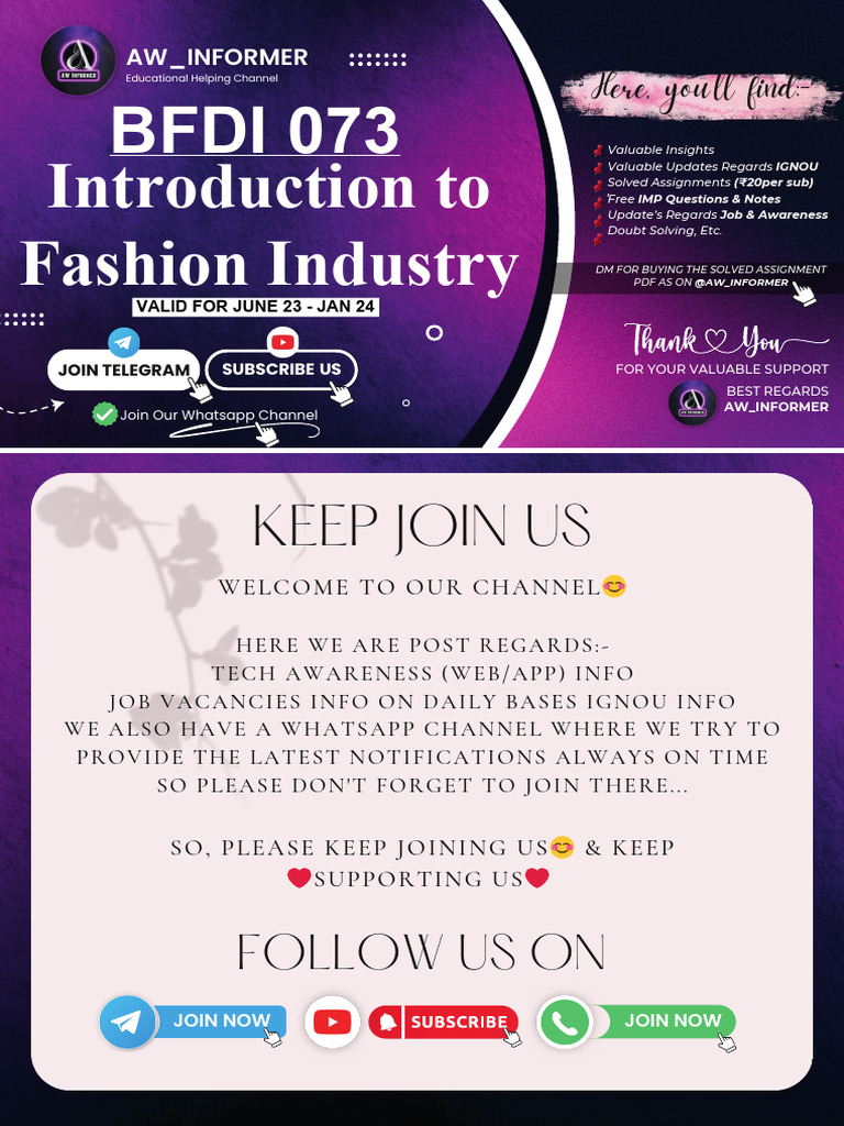 BFDI 073: Fashion Industry Overview | PDF | Finance & Money Management