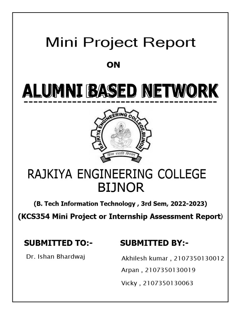 Mini Project Report Pdf World Wide Web Internet And Web 