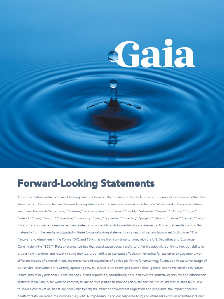 Gaia Investor Presentation - October 2023 | PDF | Free Cash Flow | Expense
