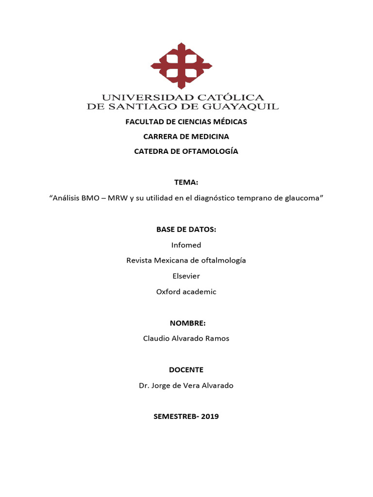 Utilidad del BMO-MRW en glaucoma | PDF | Glaucoma | Ct Scan