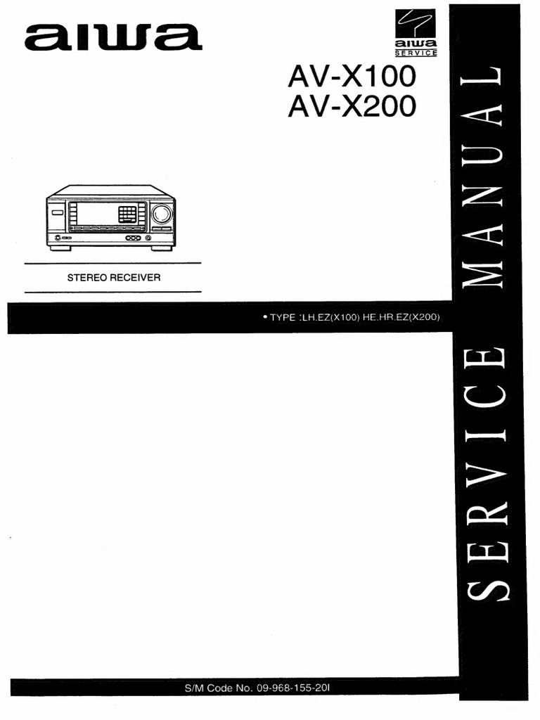 Aiwa AV-X100 Stereo Receiver Specs | PDF | Loudspeaker | Headphones