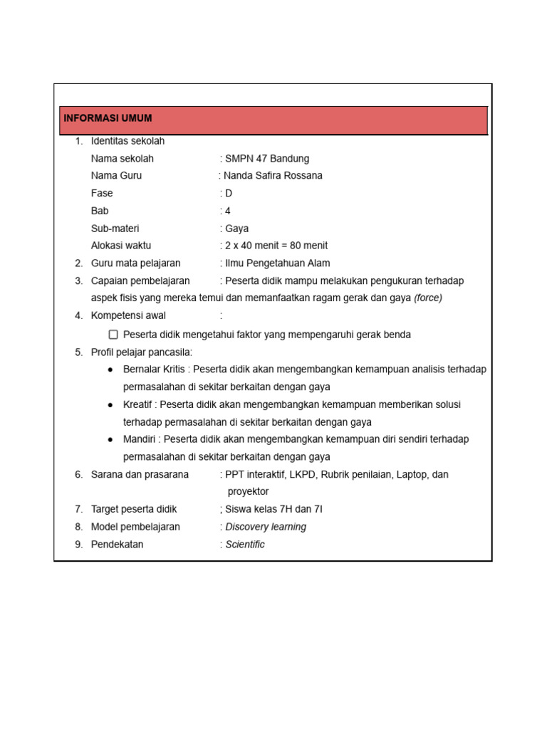 Modul Gaya | PDF