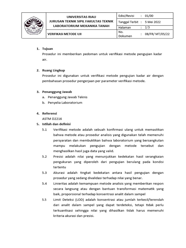 IK Validasi Dan Verifikasi Metode Analisis | PDF | Sains & Matematika | Komputer