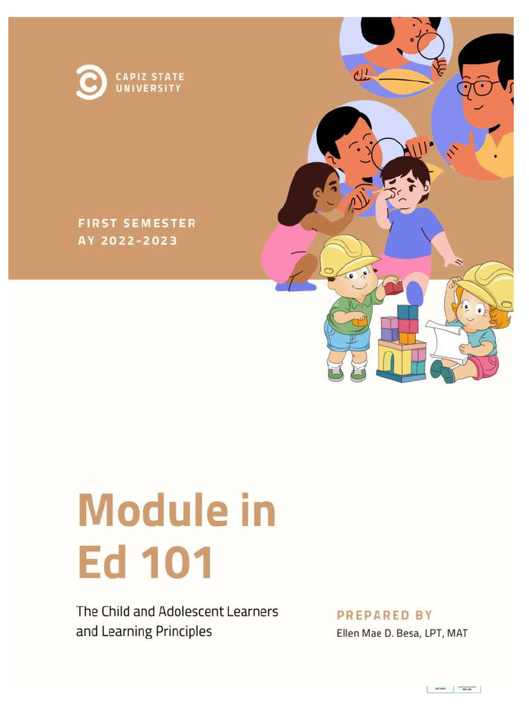 Ed101 Module 3 | PDF | Cognitive Development | Schema (Psychology)