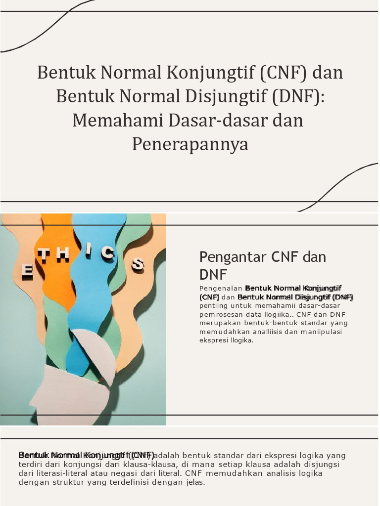 Bentuk Normal Konjungtif Dan Bentuk Normal Disjungtif | PDF
