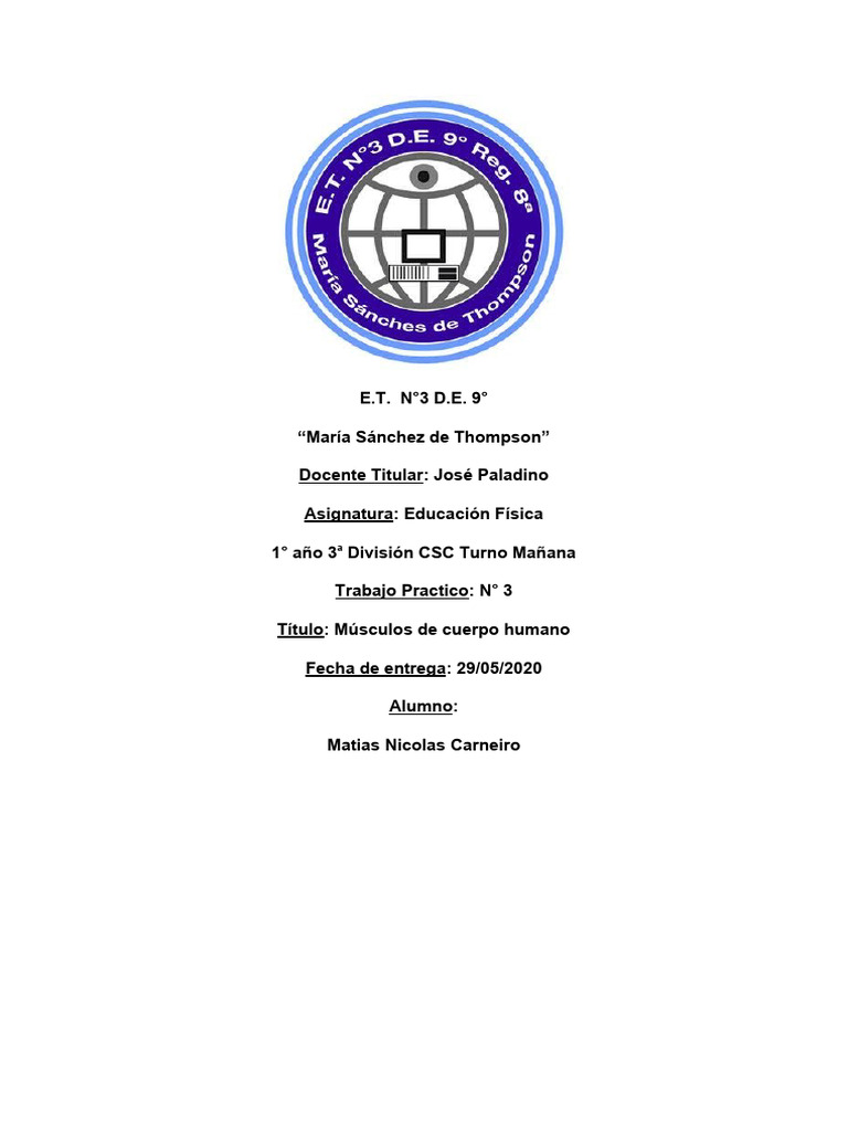 Ef TP03 T1 | PDF | Hombro | Anatomía