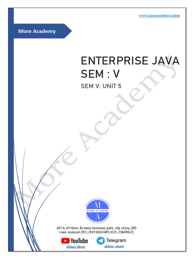 Java Unit 5 23410741 2023 11 22 12 42 Download Free Pdf Databases Object
