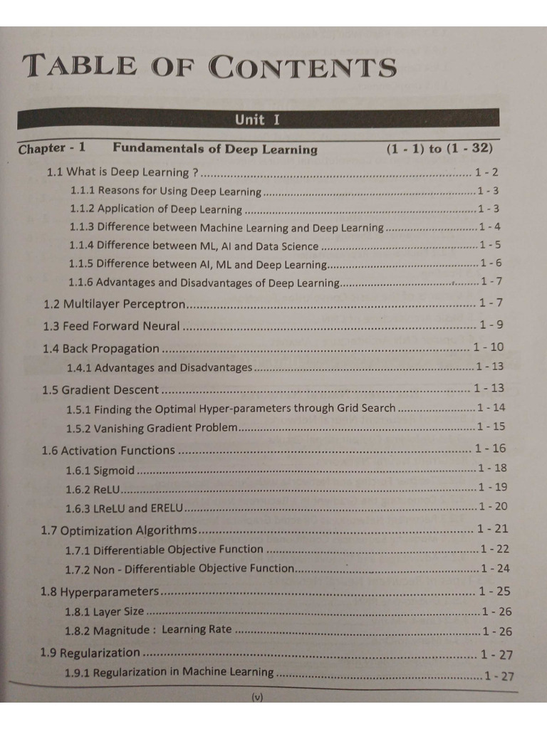 Deep Learning Unit 1&2 | PDF