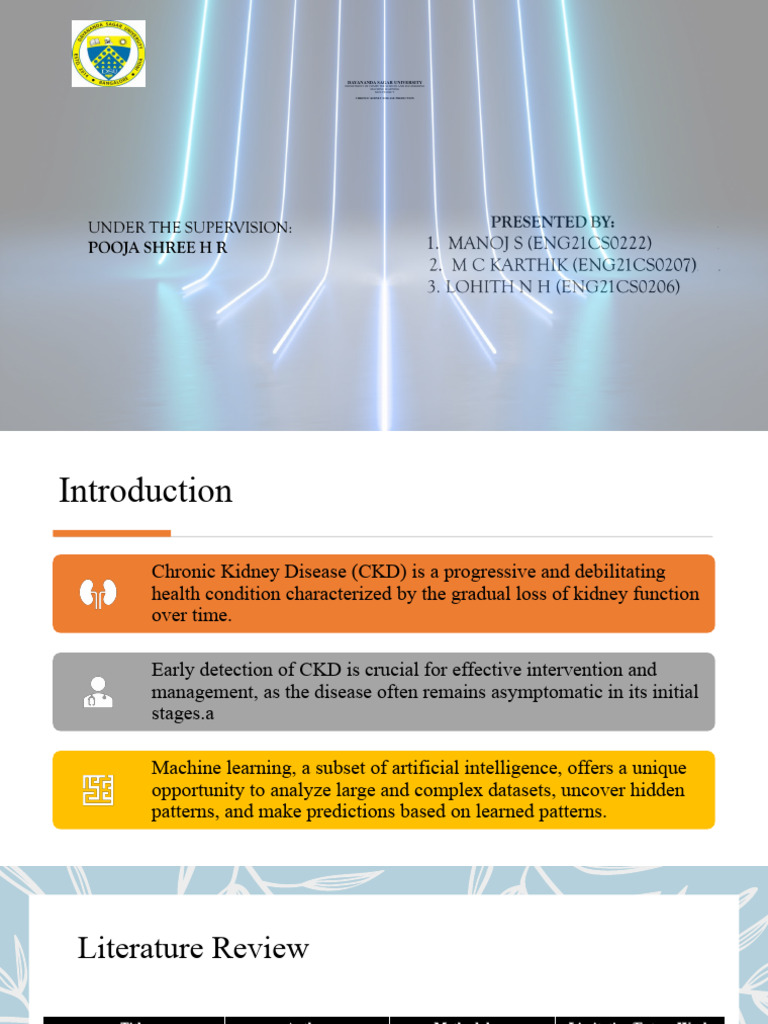 Dayananda Sagar University: Department of Computer Science and Engineering Machine Learning Mini ...