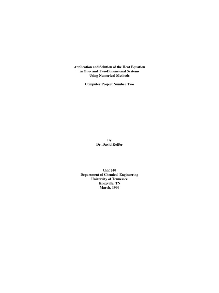 Two-Dimensional Heat Equation Solutions | PDF | Partial Differential ...