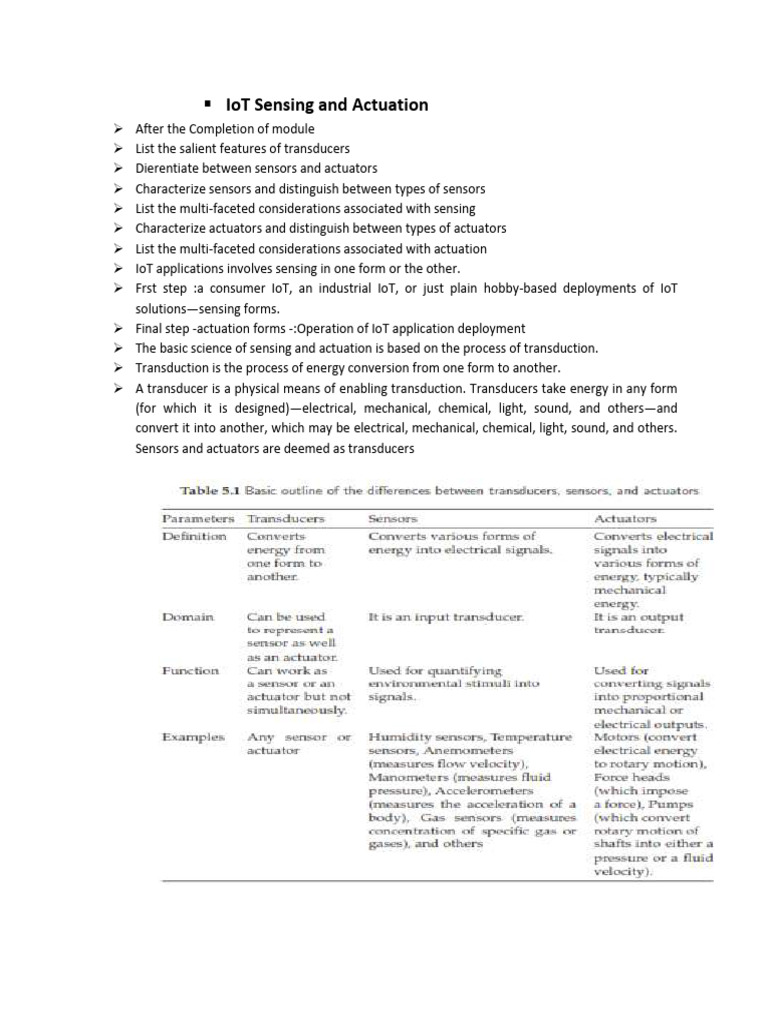 Iot Module 2 Download Free Pdf Actuator Sensor