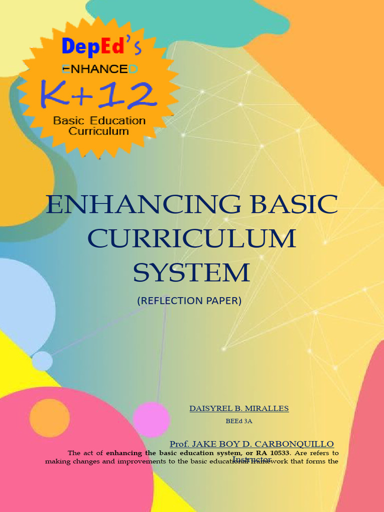 The Act of Enhancing The Basic Education System | PDF | Teachers | Schools