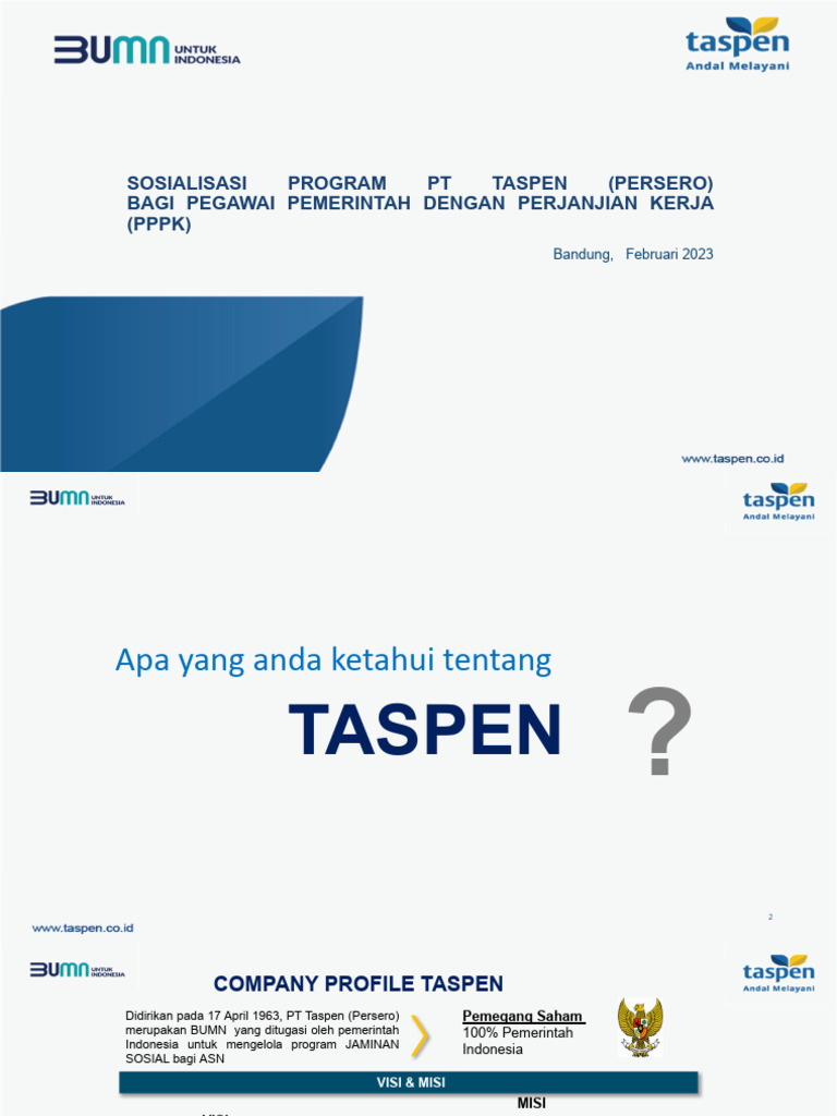 Program Jaminan Sosial Taspen untuk PPPK | PDF