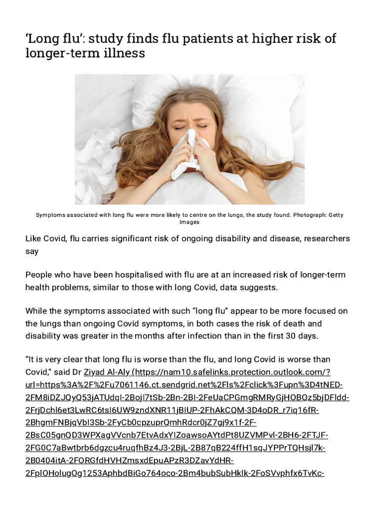 Long Flu Risks: Beyond Initial Illness | PDF | Influenza | Infection