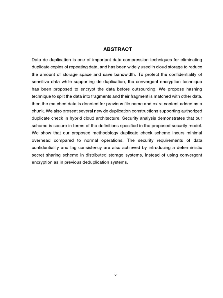 Solving Data De-Duplication Issues On Cloud Using Hashing and Md5 ...