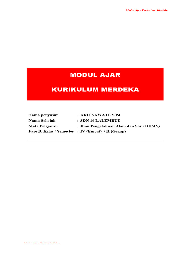 FF FF Fix MODUL AJAR IPAS BAB 5 | PDF