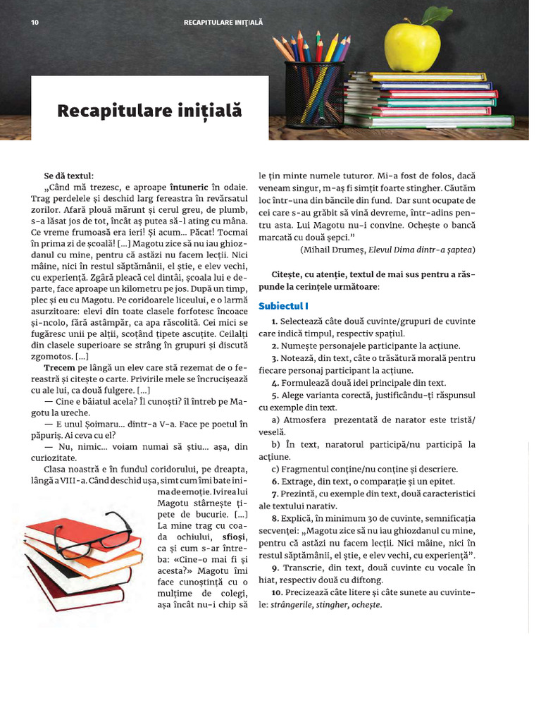 Recapitulare Initiala | PDF