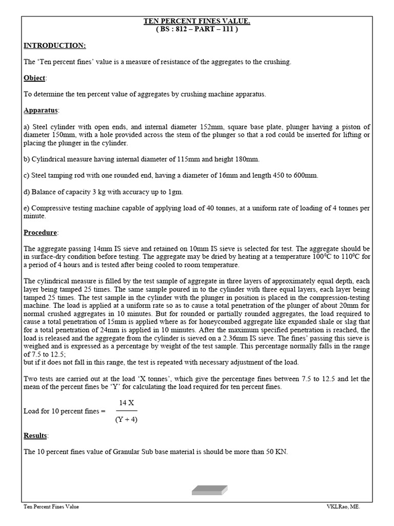 Ten Percent Fine Value | PDF | Materials | Physical Sciences