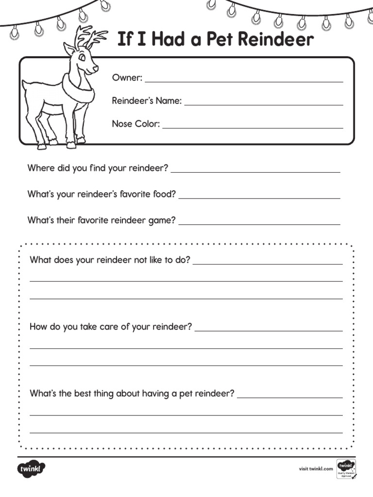 If I Had A Pet Reindeer Activity Us e 1700862266 - Ver - 1 | PDF