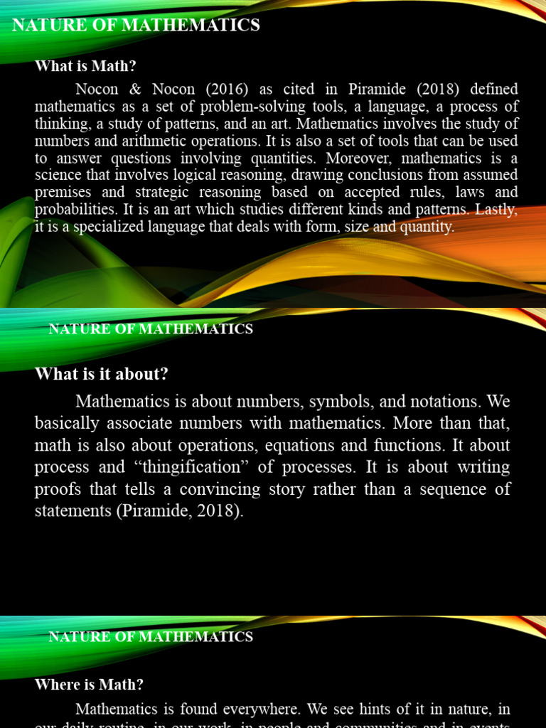 Nature of Mathematics | PDF | Mathematics | Applied Mathematics