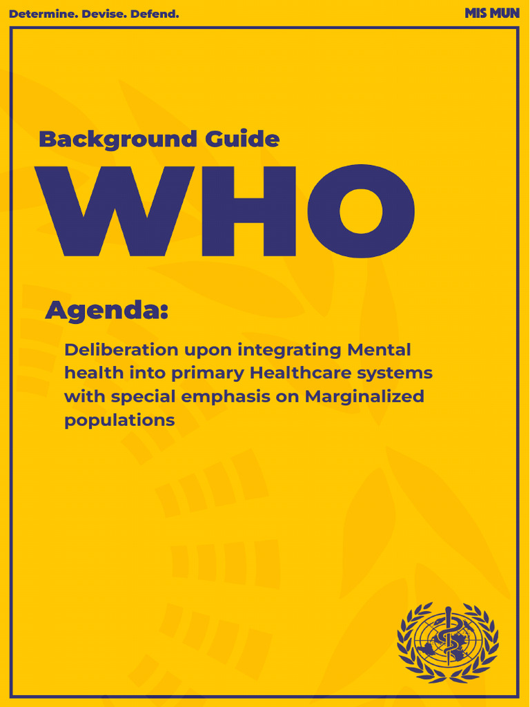 WHO Background Guide | PDF | Mental Disorder | Mental Health