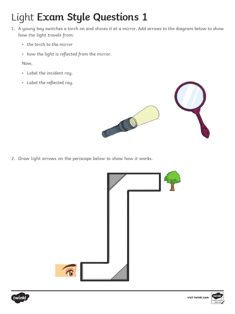 Light Exam Style Questions 1 | PDF