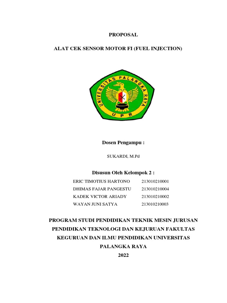 Proposal Teknik Elektronika (ALAT CEK SENSOR MOTOR FI) | PDF