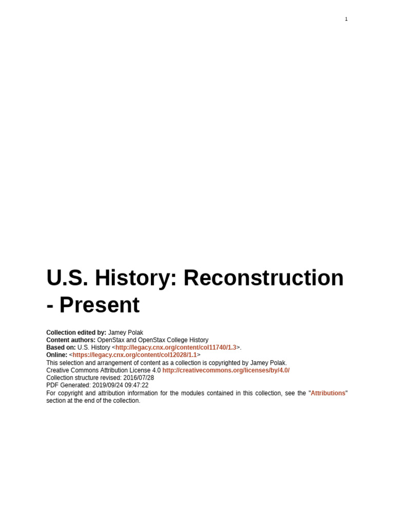 Us History Reconstruction Reading 2 | PDF | Abraham Lincoln ...