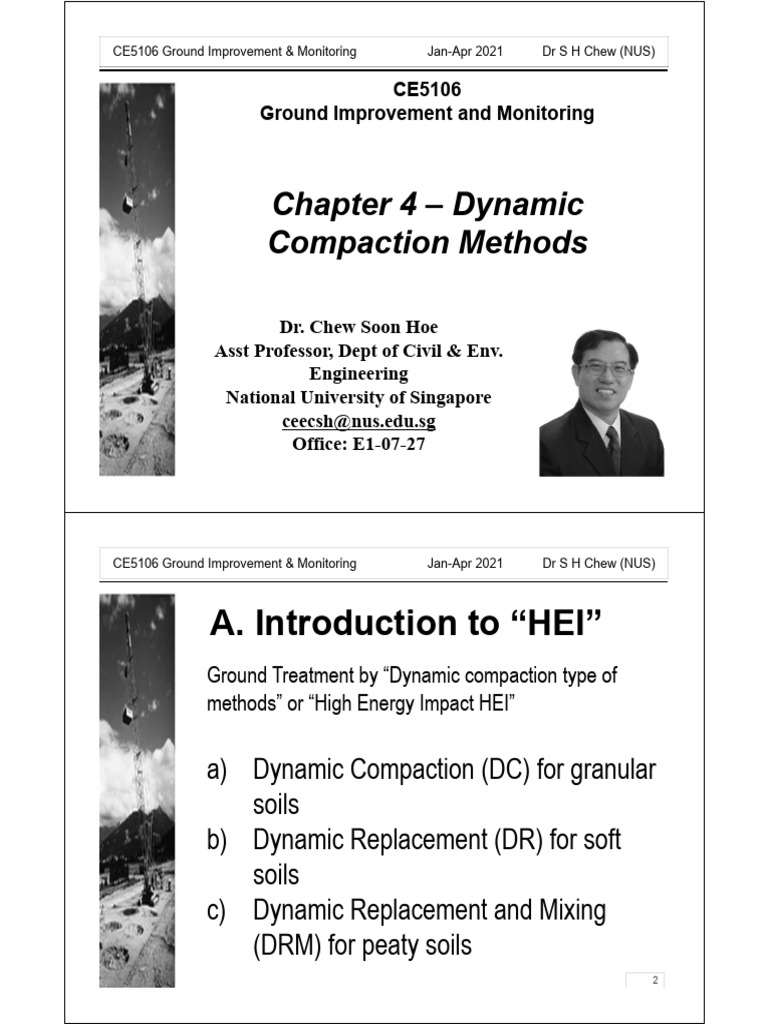 CE5106-2021 - Ch4 - Dynamic Compaction Method+Design | PDF | Earth ...